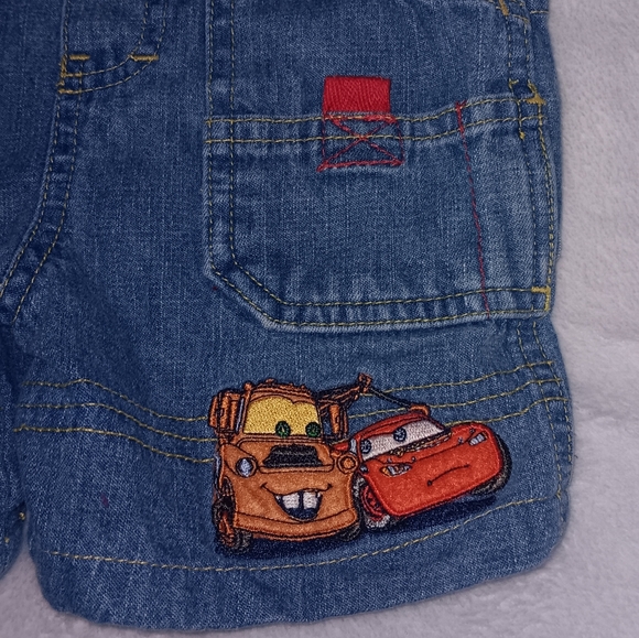 Disney | Bottoms | 206 Disney Cars Vintage Blue Jean Denim Overalls ...